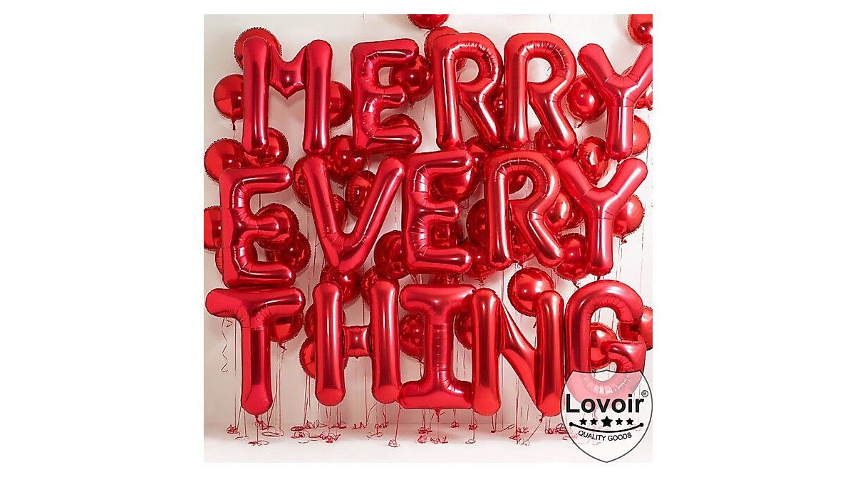 Lovoir 40 Inch Red C Balloon for Birthday Parties