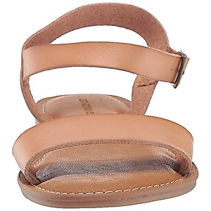 Amazon Essentials Women's Two Strap Buckle Sandal, Natural, 7.5