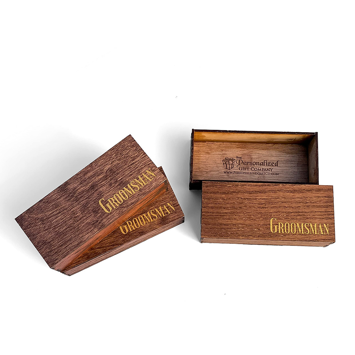 Personalized Gift Co Engraved Gift Box for Gift Wedding Party & Anniversary (Groomsman),Gold