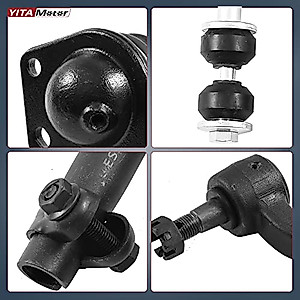 YITAMOTOR Front Steering Suspension Kit Compatible with 1998-2005 Chevrolet Blazer/GMC Jimmy 1998-2004 S10/Sonoma 1998-2000 Isuzu Hombre 1999-2001 Oldsmobile Bravada -4WD/AWD Only