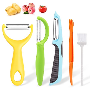 Vegetable Peeler,5PCS Stainless Steel Y Peelers for Kitchen,Veggie Peeler for Orange Potato Apple Carrot Fruit