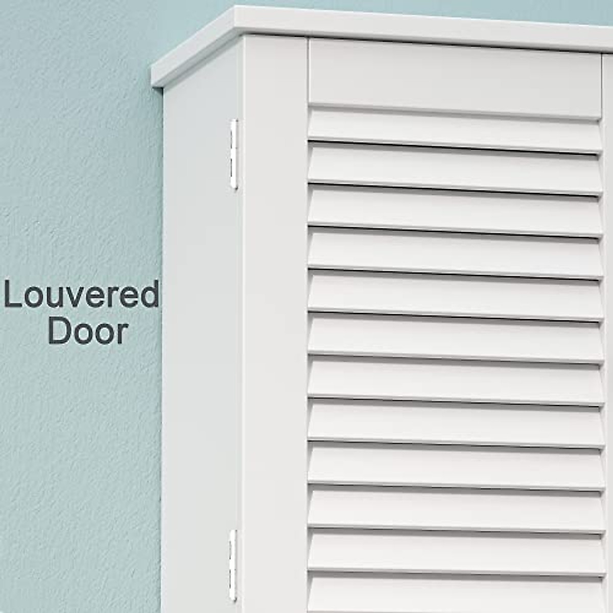 ChooChoo Bathroom Wall Cabinet with Towels Bar, 23.6" L x8.9 W x29.3 H MDF Material Medicine Cabinet, 2 Doors Over The Toilet Space Saver Storage Cabinet with Large Space, White