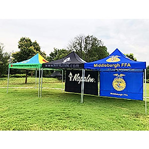 NaBai Canopy Pop Up Tent for Tradeshow 10 x 10 feet, Advertising Gazebos with Your Logo (10x10 top Canopy+one Full Wall+13kgs Aluminum Alloy Frame)