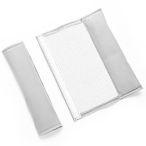 BESULEN Auto Seat Belt Cover, 2 Pack Car Safety Seatbelt Shoulder Pad for More Comfortable Driving, Universal Soft Harness Pad for Backpack Handbag Camera Straps, Compatible with All Cars (Gray)