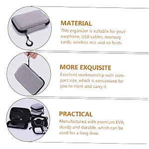 FAVOMOTO 4 Pcs Multifunctional Storage Bag Wireless Mic Bag Portable Wireless Mic Case Usb Guitar Cable Wireless Headset Microphone Headphone Pouch Lapel Storage Box Travel Eva Outdoor