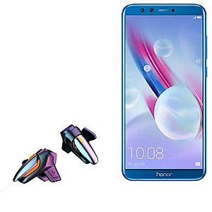 BoxWave Gaming Gear for Honor 9 Lite (Gaming Gear by BoxWave) - Touchscreen QuickTrigger, Trigger Buttons Quick Gaming Mobile FPS for Honor 9 Lite - Jet Black