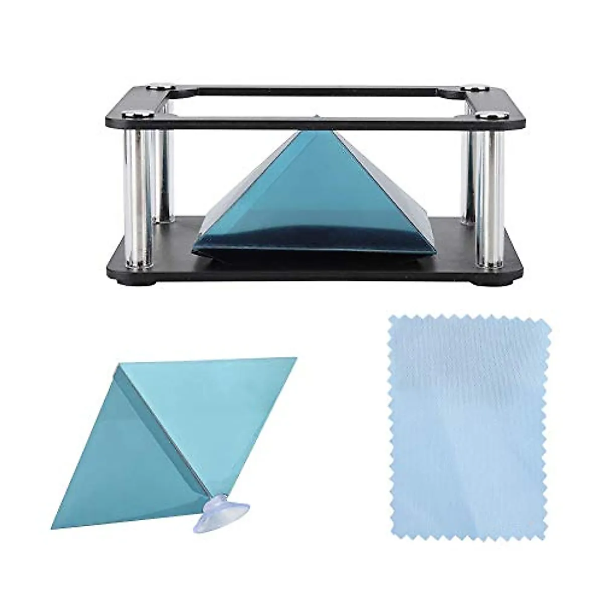 ASHATA 3D Holographic Display Stands Projector 3.5-6inch Mobile Smartphone Hologram for Corporate Product Display, Cartoon Interaction and Personal Entertainment(Column)