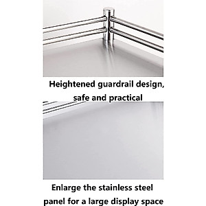 Laboratory Trolley, Thick Stainless Steel Multi-Layer Tool Storage Rack Cart with Drawers and Universal Wheels, Catering Service Cart, Suitable for Clinic Dentistry, Hotel Restaurant ( Size : 2-Layer