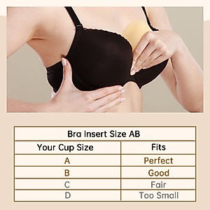 KSang Women's Push Up Bra Pads Inserts 2 Pairs Breast Enhancer Cups Add 1-2 Cup Sizes Instantly A/B, C Cup Available
