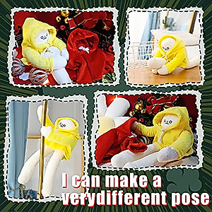 Plush Banana Man Doll, Weird Plush Banana Stuffed Animals Doll with Magnet, Creative Stuffed Toy Funny Changeable Plush Pillow Decompression Toy Gifts for Kids Christmas Birthday Party (16 inch)