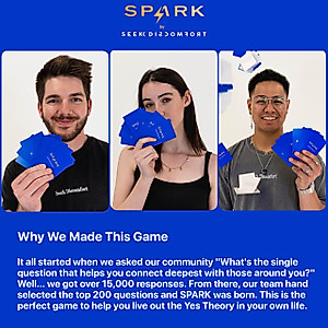 seek discomfort Spark Card Game - Fun Adult Card Games Family Games for Game Night Table Topics Conversation Cards Conversation Starters Get to Know You Games Adventure Challenge Table Talk Questions