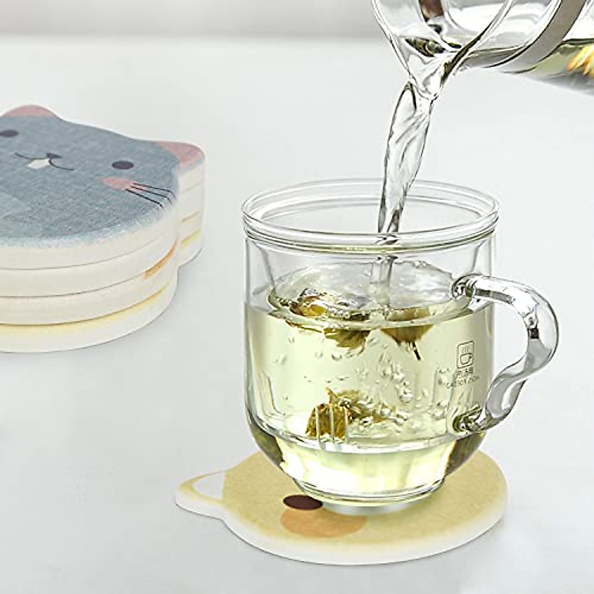 Coasters Set for Drinks Drink Coasters Diatom Ooze Cups Coaster Cute Home Table Coaster 4pcs