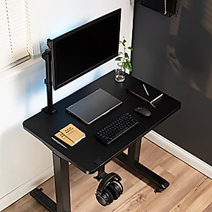 VIVO Universal 36 x 24 inch Solid One-Piece Compact Table Top for Standard and Sit to Stand Height Adjustable Home and Office Desk Frames, Black, DESK-TOP36B