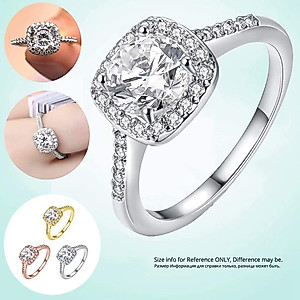 Women's Pretty 18K White Gold Plated Wedding Bands TIVANI Collection Jewelry Rings,5