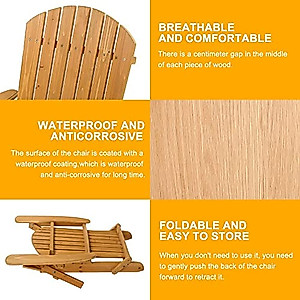VINGLI Folding Adirondack Chairs Set of 4 Clearance Weather Resistant/Lawn Chairs Cheap Fire Pit Chairs Highwood Lounge Chairs-Patio Furniture Sets for Campfire, Bonfire