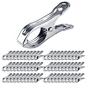Garden Clips,60PCS Stainless Steel Greenhouse Clamps,Clamps with Strong Grip Heavy Duty for Fixing Shade Cloth or Plant Cover on Garden Hoops Greenhouse Hoops