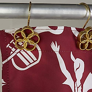 SKL Home Vern Yip Christmas Carol Shower Curtain, 70 x 72 Inches, Red