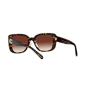 Coach HC8352 Sunglasses, Dark Tortoise/Dark Brown Gradient, 54 mm