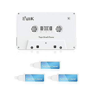 Elook Audio Cassette Head Cleaner Kit with 3 Bottles of Cleaning Liquid