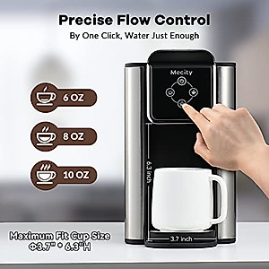 Mecity Coffee Maker 3-in-1 Single Serve Coffee Machine, For K-Cup Coffee Capsule Pod, Ground Coffee Brewer, Loose Tea maker, 6 to 10 Ounce Cup, Removable 50 Oz Water Reservoir, 120V 1150W