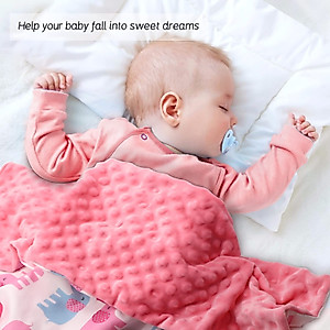 Kids Baby Blankets, Baby Girls Pink Blanket Bed Printed Animal Elephant Blankets, Baby Girl Blankets Soft Plush Toddler Blankets, Shower Gifts for Girls, Elephant, Pink, 30x40 Inches (76x102cm)