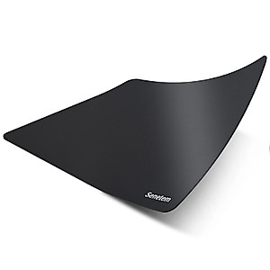 Senetem Thin Mouse Pad, 4 Pack Smooth Gaming Mouse Pads, Non-Slip Rubber Base, Laser & Optical Mousepad for Laptop, Computer, Office & Home, Small Portable, 11x8.6 in, Black