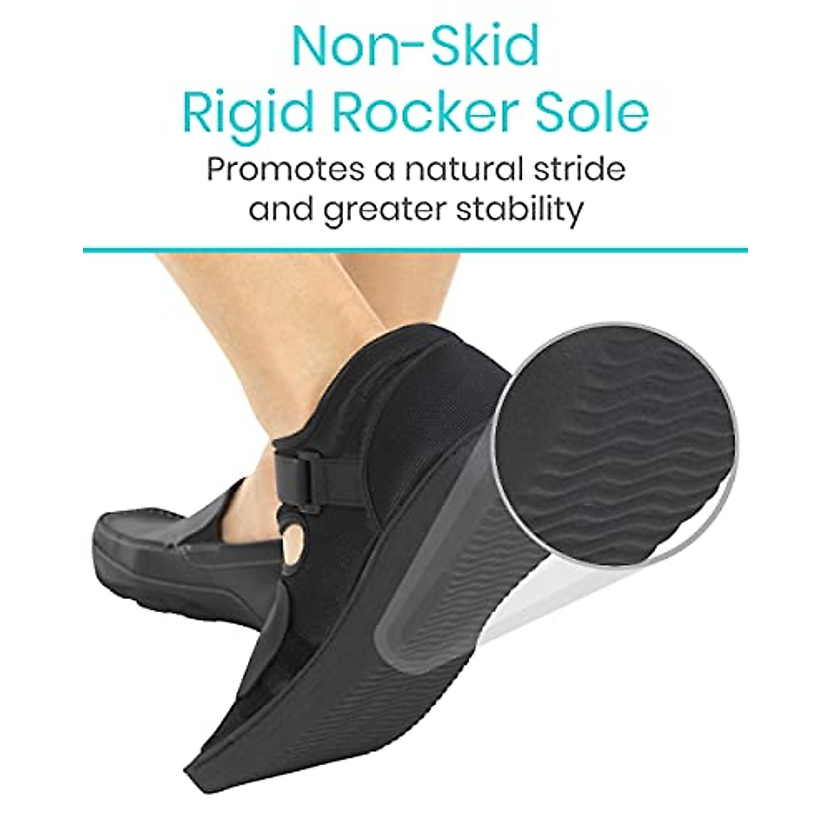 Vive Post Op Shoe - Lightweight Medical Walking Boot with Adjustable Strap - Orthopedic Recovery Cast Shoe for Post Surgery, Fractured Foot, Injured Toes, Stress Fracture, Sprains - Left or Right Foot