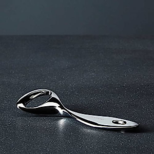 nambe Twist Bottle Opener | Beer Bottle Opener | Solid and Durable Chrome Plated | 6” x 2.5” | Gift for Men Husband Father | Designed by Andrew Reed (Silver)