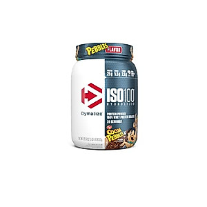 Dymatize ISO100 Hydrolyzed Protein Powder, 100% Whey Isolate Protein, 25g of Protein, 5.5g BCAAs, Gluten Free, Fast Absorbing, Easy Digesting, Cocoa Pebbles, 20 Servings
