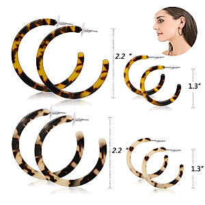 LOYALLOOK Acrylic Earrings Resin Earrings For Women Boho Earrings Fashion Earrings Statement Earrings Drop Earrings Dangle Earrings style 1