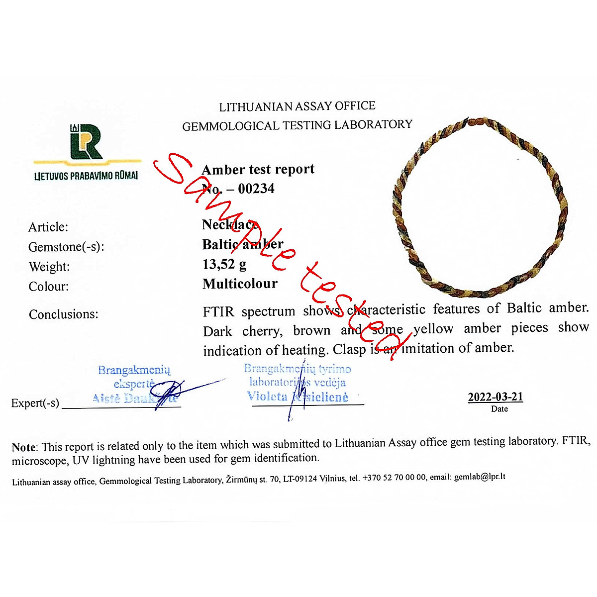 AMBERAGE Natural Baltic Amber Necklace for Adults (45CM 17.72INCH)