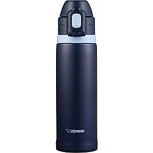 Zojirushi Direct Drinking Water Bottle, Sports Type, Stainless Steel, Straw Bottle, 0.52L, Navy