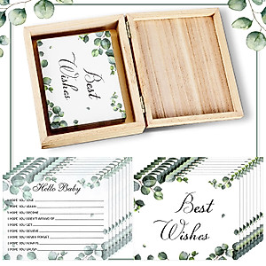 50 Pcs Baby Advice Cards Baby Shower Guest Book Alternatives Advice Card for Boy Girl with Baby Keepsake Box Baby Shower Advice Card for Parents to Be Baby Shower Favors Party Supplies