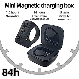 TikTok Remote Control Page Turner, Bluetooth Camera Video Recording Remote, TIK Tok Scrolling Ring for iPhone, iPad, iOS, Android - Black