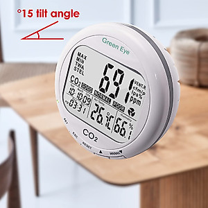 Desktop CO2 / RH/Temp 3 in 1 Indoor Air Quality Monitor Data Logging with Software Carbon Dioxide Temperature Humidity Digital Meter Audible Alarm NDIR Sensor