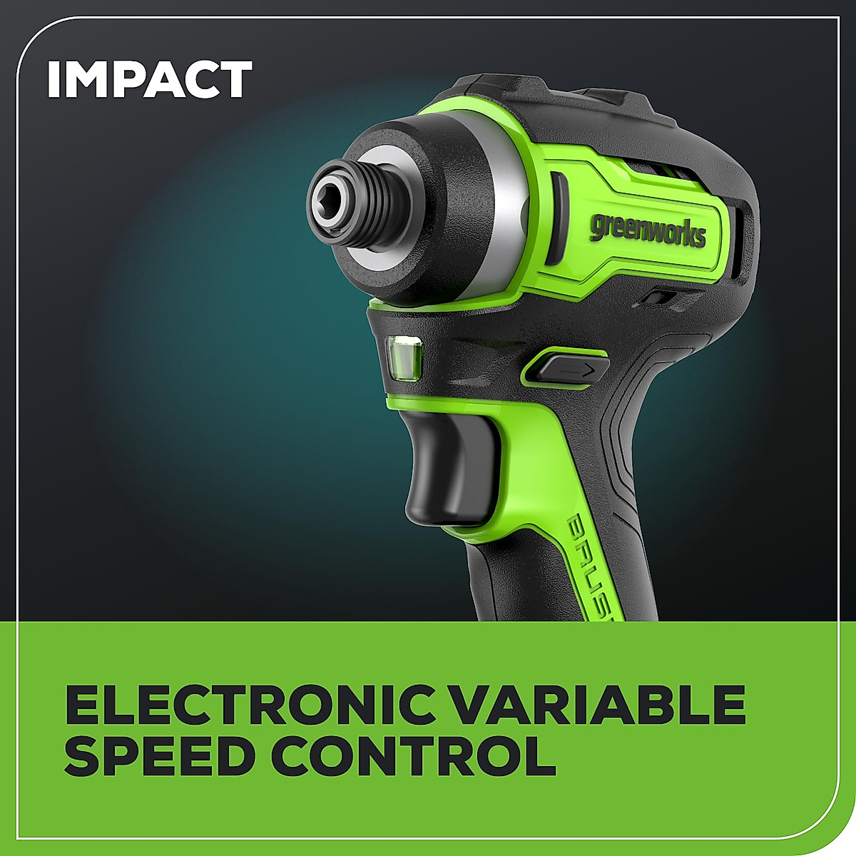 Greenworks 24V Cordless Drill Impact Driver Combo kit, 1/2” Drill & 1/4” Hex Impact Driver Brushless Power Tool Kit, Included 2 Batteries, 1 Charger, 8 pcs Bit Set & Bag