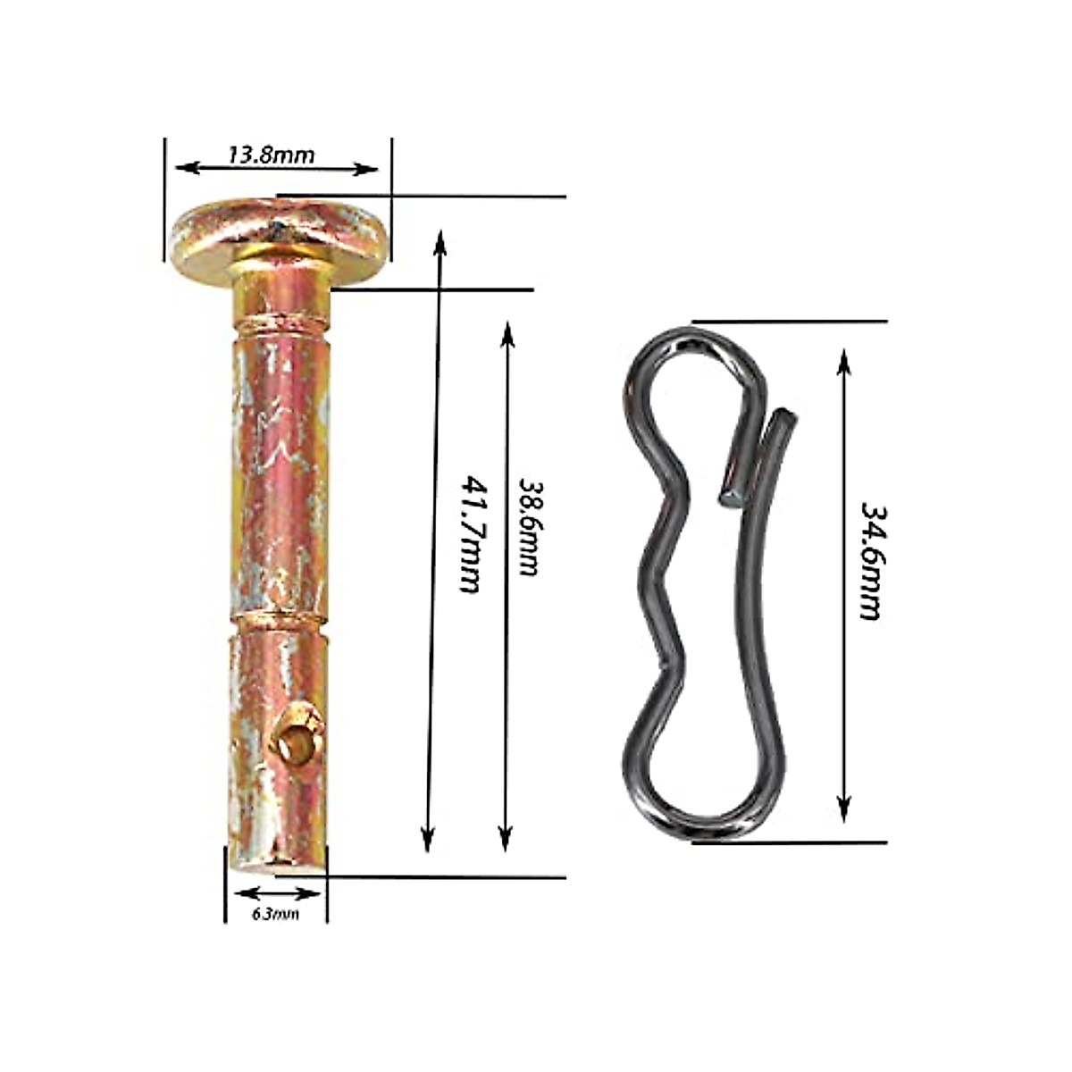 Dokili 20 pcs Shear Pins + 20 pcs Cotters Pins for 738-04124A Cub Cadet MTD Troy Bilt 714-04040 738-04124 Snowblowers Replacement