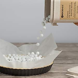 Pie Crust & Pastry Utensils Set, 2.2Lb Pie Weights Baking Beans & Pastry Dough Blender & Wood Handle Dough Cutter Set