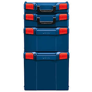 BOSCH L-BOXX-1 4.5 In. x 14 In. x 17.5 In. Stackable Tool Storage Case , Blue