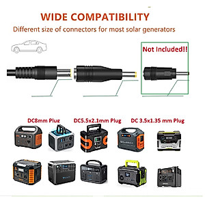 Jackery Charging Cord,12V Cigarette Lighter toDC8mm Connector Car Charger Power Adapter Fits Portable Power Station Solar Generator Mobile Lithium Battery Pack DVD Player Car DVR