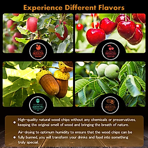 Cocktail Smoker Kit, Old Fashioned Smoker Kit for Bourbon Whiskey Drink, with 4 Different Flavor Wood Smoker Chips, Vodka/Gin/Tequila/Rum Liquor Smoker kit Gifts for Men