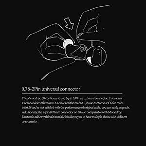 Moondrop S8 8BA IEM Bass HiFi in Ear Monitor Earphone