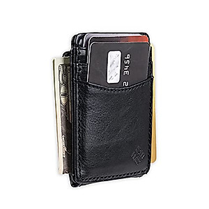 Columbia Men's Leather Front Pocket Wallet Card Holder for Travel