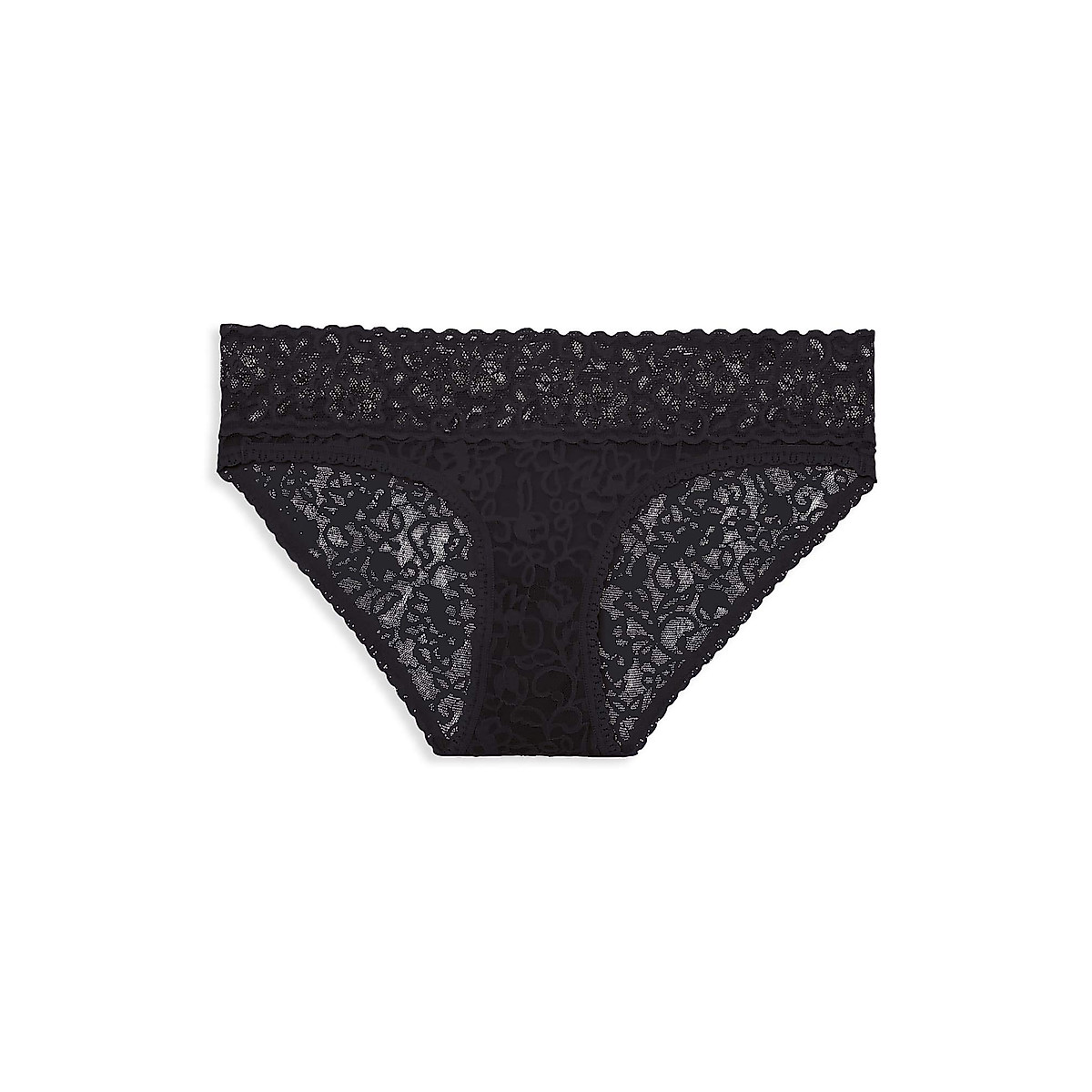 Jockey Women's Underwear Allover Lace Bikini, Black, XL