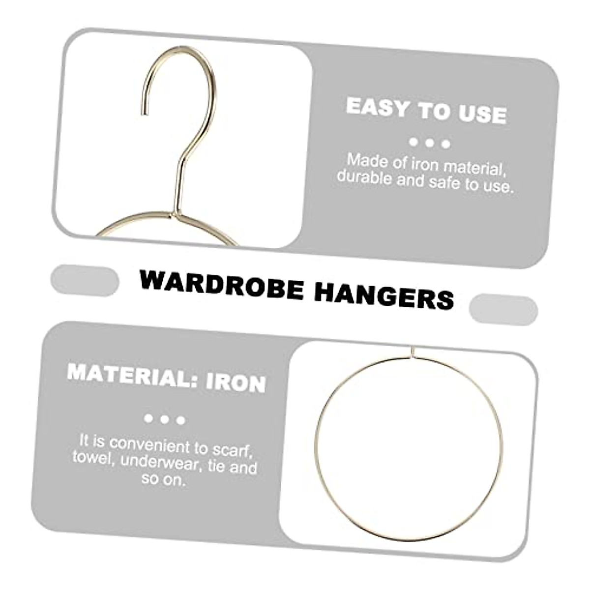 HANABASS 5pcs Handbag Hanger Fashion Scarf Clothes Organizer Rack Closet Organizer Hanger Belt Hanging Hooks Towel Ring Hangers Underwear Rack Cool Clothes Hanger Headband Adults' Hangers