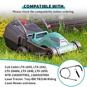 IDEASURE 946-04618C Deck Engagement Cable Compatible with Cub Cadet LTX1045 LTX1042 LTX1040 LTX1046M LTX-1045 LTX-1042 LTX-1046M Troy Bilt TB2246, Replaces 946-04618 946-04618A 746-04618 746-04618A