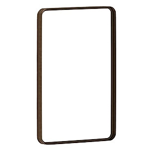 Flash Furniture Janinne Rectangle Wall Mirror - Brushed Bronze Accent Mirror - 20" x 30" Vanity Mirror - for Bathroom, Vanity, Entryway, Dining Room, & Living Room