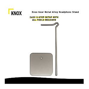 Knox Gear Metal Alloy Headphone Stand Compatible with All Headphones Including Gaming, Over-Ear, and Noise Cancelling headsets