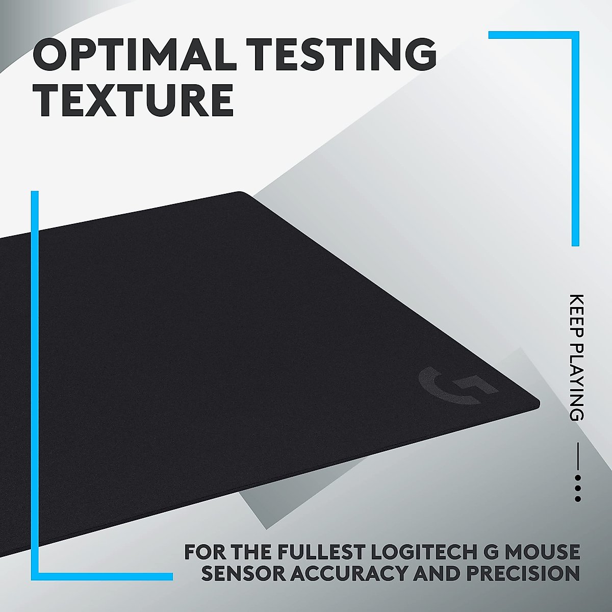 Logitech G640 Large Cloth Gaming Mouse Pad, Optimized for Gaming Sensors, Moderate Surface Friction, Non-Slip Mouse Mat - Black