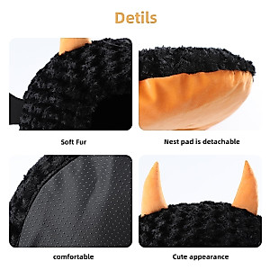 ZCPACE Guinea Pig Hideout Bed Halloween Monster Hamsters Hides Large Warm Cozy Plush Winter Small Animal Hideouts Beds Nest Cage Accessories for Small Pet Hamster/Chinchilla/Bunny/Cat